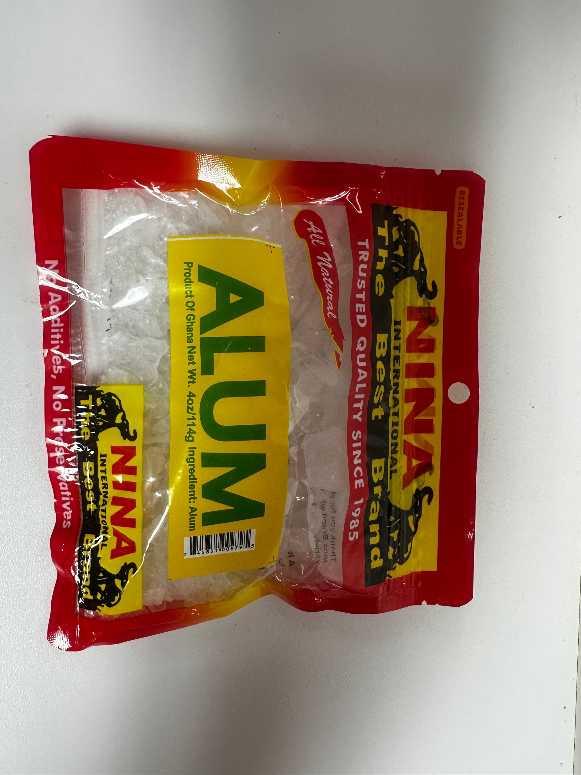 Nina International Alum Crystals 4oz (114g) | Natural Mineral for Culi ...